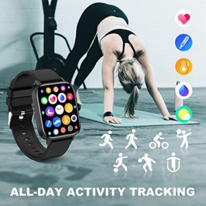 CODMETQL 2023 Smart Watch with Text and Bluetooth Call Receive/Dial Smart Watch for Android iOS Phone Compatible IP67 Waterproof Fitness Activity Tracker Watch Heart Rate Sleep Blood Pressure Monitor