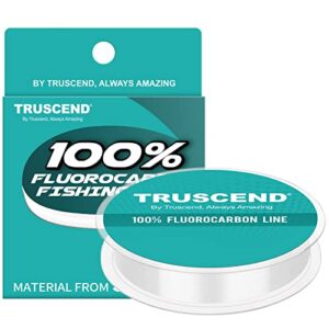 truscend 100% fluorocarbon fishing line, japan material nrivaled sensitivity, hanging christmas ornaments, beading thread, bracelet making, multi-species versatility, 18lb/0.34mm/54yds