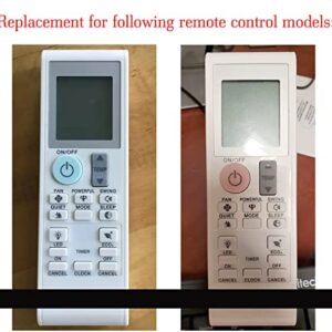 Replacement for DAIKIN Air Conditioner Remote Control FTKB09AXVJU FTKB12AXVJU FTKB18AXVJU FTKB24AXVJU FTKN09AXVJU FTKN12AXVJU FTKN18AXVJU FTKN24AXVJU FTXB09AXVJU FTXB12AXVJU FTXB18AXVJU FTXB24AXVJU