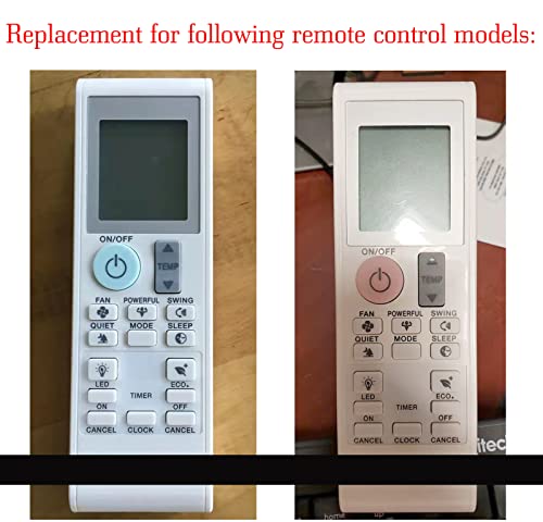 Replacement for DAIKIN Air Conditioner Remote Control FTKB09AXVJU FTKB12AXVJU FTKB18AXVJU FTKB24AXVJU FTKN09AXVJU FTKN12AXVJU FTKN18AXVJU FTKN24AXVJU FTXB09AXVJU FTXB12AXVJU FTXB18AXVJU FTXB24AXVJU