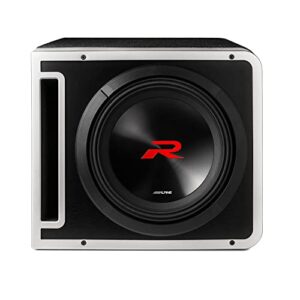 alpine r2-sb12v single type r2 12-in subwoofer in vented enclosure