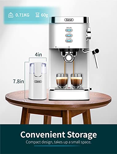 Gevi Coffee Grinder, Electric Coffee Grinder, Quiet Grinder with Staninless Steel Blade for Coffee Beans, Peanut, Beans, Spice, Nuts and More, with 2-in-1 Brush&Spoon