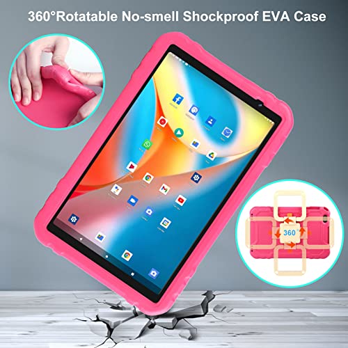 2023 Tablet 10 inch Android 13 Tablets with Octa-Core, 14GB RAM 128GB ROM, 8000mAh Battery, Drop-Proof Case, TF 512GB, HD IPS Touchscreen, 5G/2.4G WiFi, Bluetooth 5.0, GPS, Split Screen Support -Pink