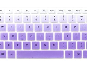 Silicone Keyboard Cover Skin Compatible with Microsoft Surface Laptop 3, Surface Laptop 4 13.5 and 15 inch & Microsoft Surface Book 3 13.5 and 15 inch (Gradient Purple)