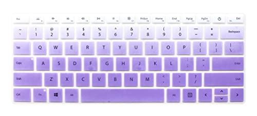 Silicone Keyboard Cover Skin Compatible with Microsoft Surface Laptop 3, Surface Laptop 4 13.5 and 15 inch & Microsoft Surface Book 3 13.5 and 15 inch (Gradient Purple)