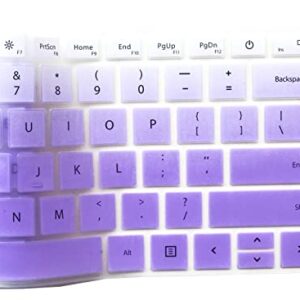 Silicone Keyboard Cover Skin Compatible with Microsoft Surface Laptop 3, Surface Laptop 4 13.5 and 15 inch & Microsoft Surface Book 3 13.5 and 15 inch (Gradient Purple)