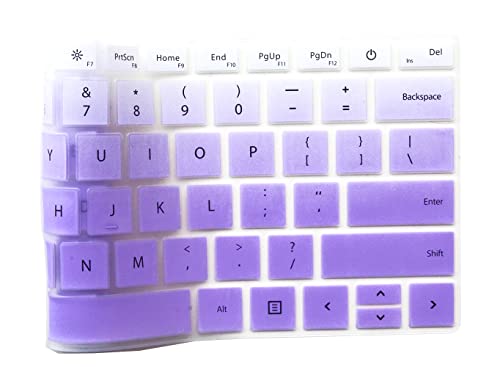 Silicone Keyboard Cover Skin Compatible with Microsoft Surface Laptop 3, Surface Laptop 4 13.5 and 15 inch & Microsoft Surface Book 3 13.5 and 15 inch (Gradient Purple)