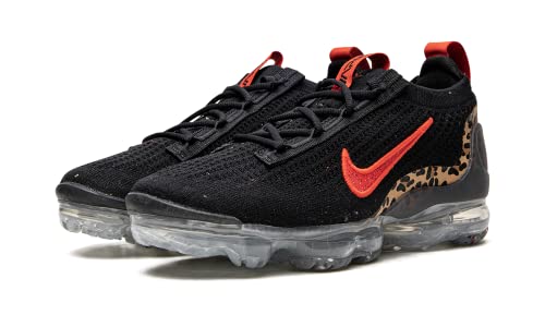 Nike womens Air Vapormax 2021 FK shoe, Black/Crimson/Brown, 6