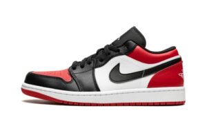 jordan mens air 1 low 553558 612 bred toe - size 7.5