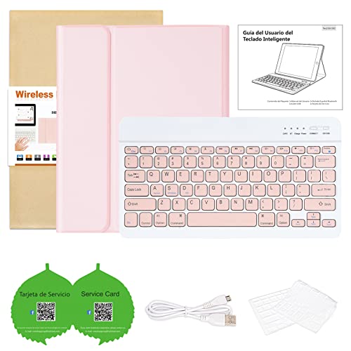 iPad Pro 12.9 inch 2022 Case with Keyboard,Keyboard Case(for 12.9-inch iPad Pro 6th/5th/4th/3rd Generation) with Smart Magic Wireless Keyboard-Bulit-in Pencil Holder-Auto Sleep/Wake Function,Pink