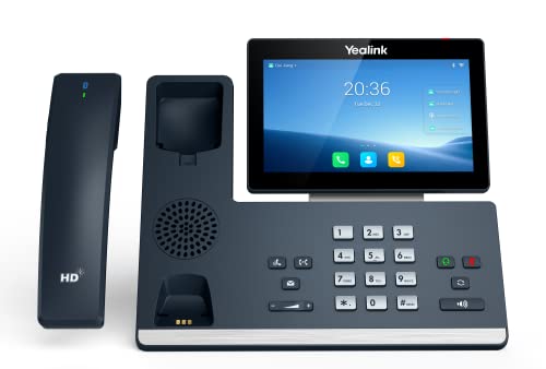 Yealink T58W Pro Smart Business Phone Android 9 with Bluetooth Wireless Handset Not Included Power Adaptor