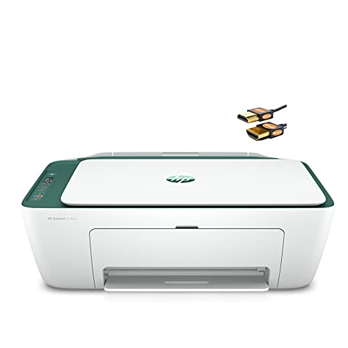 HP DeskJet 27 42e Series Wireless Inkjet Color All-in-One Printer - Print Copy Scan - Mobile Printing - USB Connectivity - Up to 7 ISO PPM - Up to 4800 x 1200 DPI - Sequoia + HDMI Cable