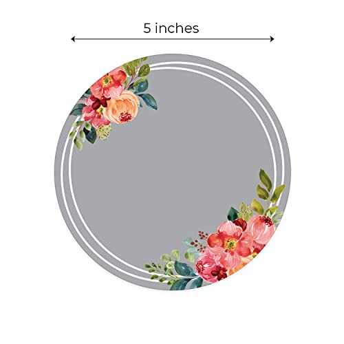 Canopy Street Vibrant Floral Round Magnetic Locker Mirror / 5" Diameter Stylish Locker Décor/Shatterproof Durable Teen Girl School Locker Accessory/Made in The USA