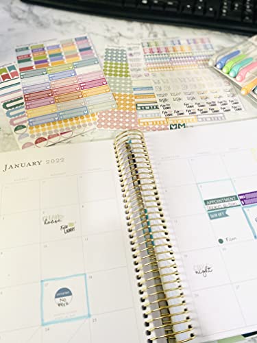 Productivity Sticker Bundle, 850+ stickers, adult calender stickers, variety sticker pack, journal and calendar, Accessories for planning, six sticker sheets per pack!