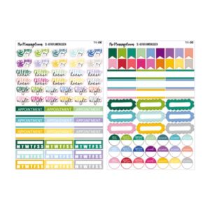 Productivity Sticker Bundle, 850+ stickers, adult calender stickers, variety sticker pack, journal and calendar, Accessories for planning, six sticker sheets per pack!