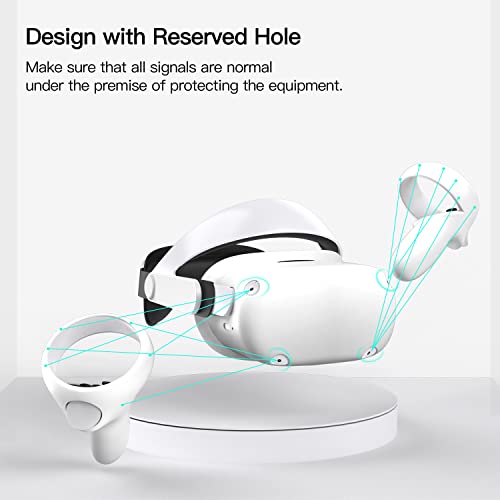 SiWiQU 5 in 1 Head Strap Set for Quest 2 Accessories, Elite Strap for Enhanced Support with Halo Controller Protector, Face Pad Cushion and VR Shell Protective Cover