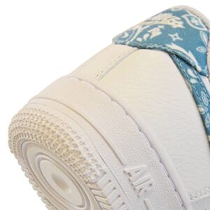 Nike Women's Air Force 1 '07 Shoes, White/Blue Paisley, 9.5