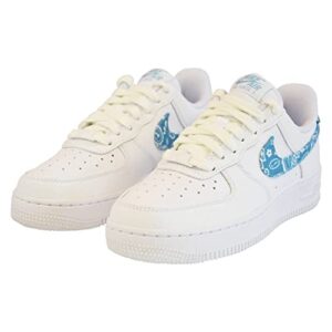 Nike Women's Air Force 1 '07 Shoes, White/Blue Paisley, 9.5