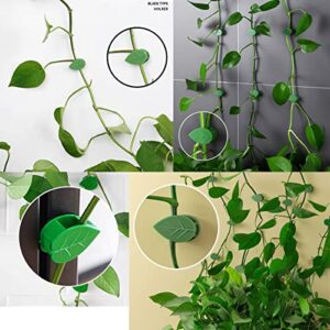 QRWT 30 Pieces Plant Climbing Wall Fixture Clips Self-Adhesive Plant Fixer Invisible Leaf Shaped Wall Vines Fixing Clips Hook Plant Vine Traction for Home Decoration and Cable Wire Fixing