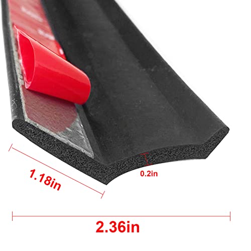 Universal Garage Door Threshold Seals Bottom Rubber Replacement, weatherproofing Garage Door Weather Stripping with Nails (20ft)