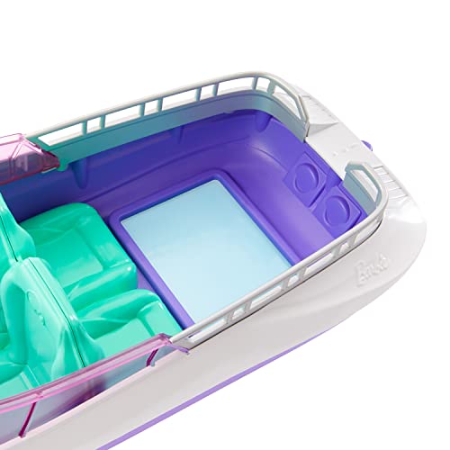 Barbie Mermaid Power Playset with 2 Dolls & 18-inch Floating Boat with See-Through Bottom, 4 Seats & Accessories, Toy for 3 Year Olds & Up