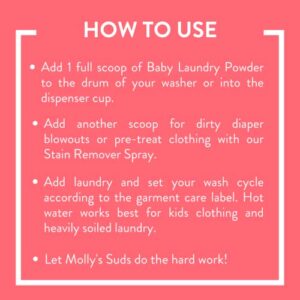 Molly's Suds Baby Laundry Detergent Powder | Removes Formula, Poop & Spit-Up Stains | Extra Gentle on Newborn Skin (Sweet Baby Shea)