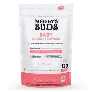 Molly's Suds Baby Laundry Detergent Powder | Removes Formula, Poop & Spit-Up Stains | Extra Gentle on Newborn Skin (Sweet Baby Shea)