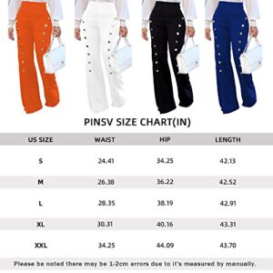 PINSV Women's Stretchy Bootcut Pull On Dress Pants Business Casual Work Pants Orange L