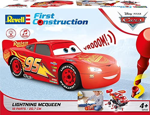 Revell 00920 First Lightning McQueen Disney Cars (Light & Sound) 1:20 Scale, Red