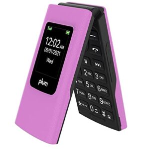 plum flipper 4g volte unlocked flip phone 2022 model att tmobile speed talk - pink