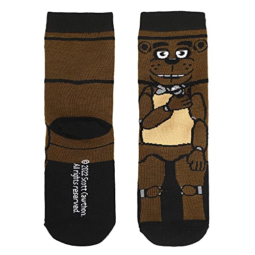 Bioworld Five nights at freddy's Animatronics 3-Pack Animigos crew Socks for Youth