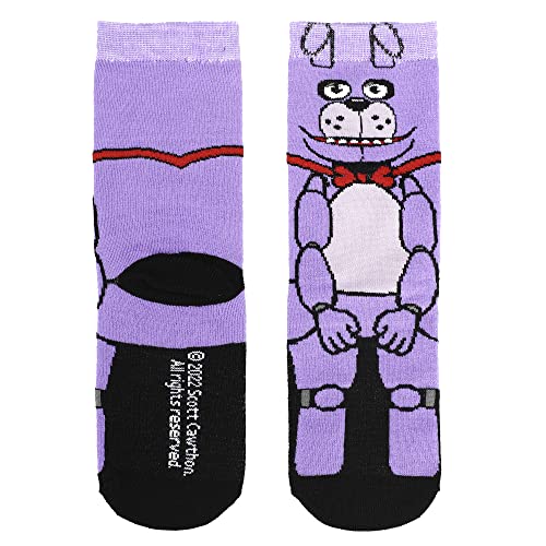 Bioworld Five nights at freddy's Animatronics 3-Pack Animigos crew Socks for Youth