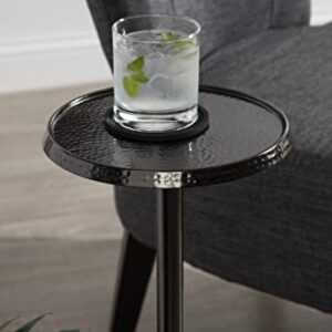 Kate and Laurel Sanzo Metal Side Table, 9x9x23, Pewter