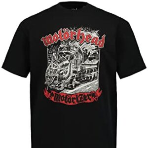 JP 1880 Menswear Big & Tall Plus Size L-8XL Motörhead Print Front Tee Black XXXX-Large 795981130