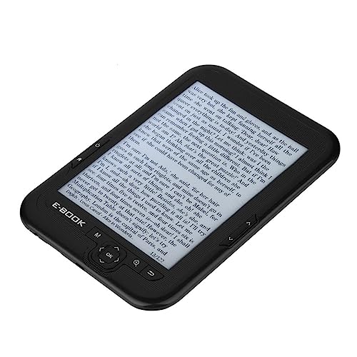 Heayzoki E-Book Reader,E‑Ink 6 inch E‑Reader,1024 x 768 Resolution Display 300DPI Blue Cover 16GB 8GB 4GB(Black)