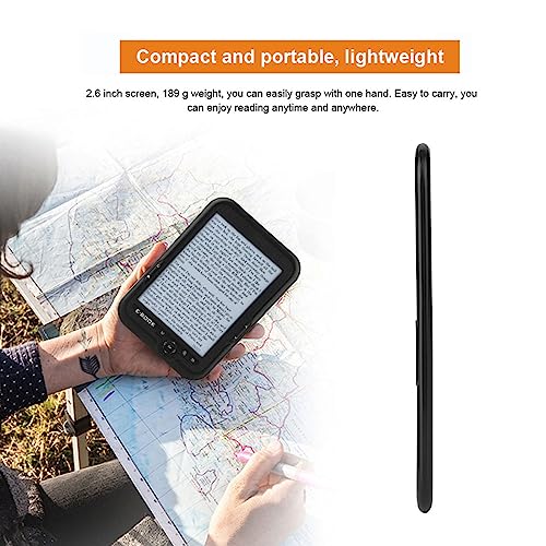 Heayzoki E-Book Reader,E‑Ink 6 inch E‑Reader,1024 x 768 Resolution Display 300DPI Blue Cover 16GB 8GB 4GB(Black)