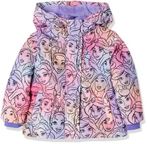 amazon essentials disney | marvel | star wars | frozen | princess girls' warm puffer coat (previously spotted zebra), princess/ombre, medium