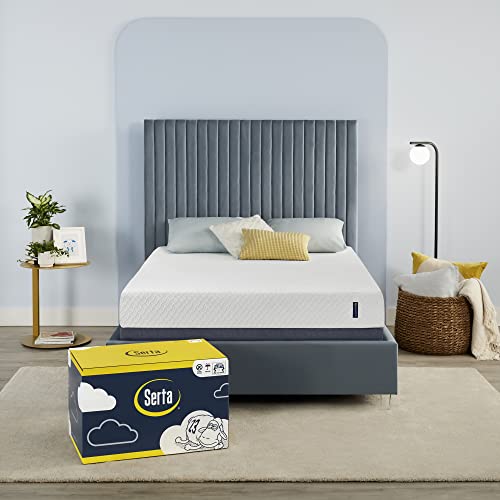 Serta - 8 inch Cooling Gel Memory Foam Mattress, Twin Size, Medium-Firm, Supportive, CertiPur-US Certified, 100-Night Trial, Sheer Slumber, White