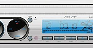 Gravity MGR-207BT 200W A2DP True Marine Stereo AM FM Radio Media Player Receiver with Bluetooth for Boat, ATV, RV, Car, Motorcycle