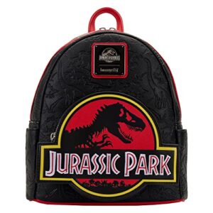 loungefly jurassic park logo womens double strap shoulder bag purse,one size, multicolour