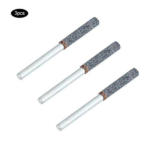 Chainsaw Sharpening Grinding Stone, 3Pcs 4mm 5/32in Diamond Chainsaw Sharpener Burr Stone File Sharpening Tool for Precise, Quick and Easy Sharpening of Chain Saw Blades