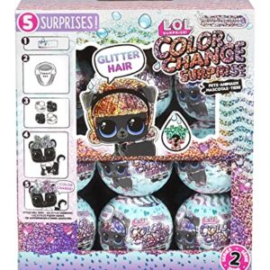 L.O.L. Surprise! LOL Surprise Glitter Color Change Pets with 5 Surprises- Collectible Pet Including Glittery Accessories, Holiday Toy, Great Gift for Kids Girls Boys Ages 4 5 6+ Years Old