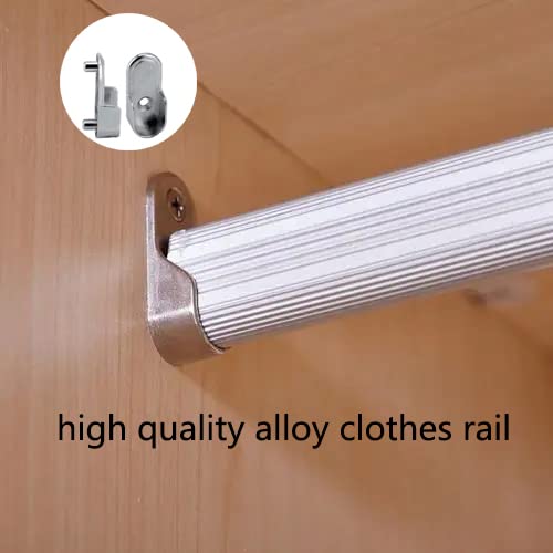 6Pcs Oval Closet Rod End Supports 15mm x 30mm, Wardrobe Bracket Metal Rod Holders, Heavy-Duty Closet Pole Socket with Rear Facing 6.5mm Pins