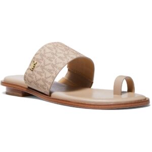 michael kors august flat sandal truffle 7 m