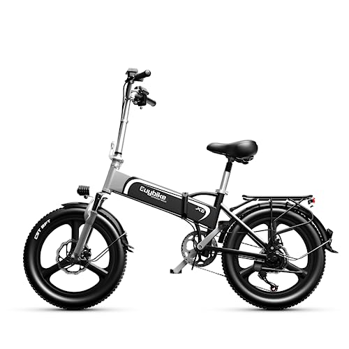 Electric Bike for Adults, 20" x2.4" Fat Tire Foldable Ebike 48V 500W Motor,48V10.4Ah Samsung Waterproof Battery Folding All-Terrain Electric Bicycle 7 Speed Gears