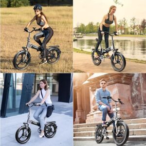 Electric Bike for Adults, 20" x2.4" Fat Tire Foldable Ebike 48V 500W Motor,48V10.4Ah Samsung Waterproof Battery Folding All-Terrain Electric Bicycle 7 Speed Gears