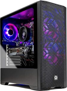 skytech gaming blaze 3.0 black gaming pc desktop – amd ryzen 5 3600 3.6 ghz, rx 6600xt, 1tb nvme ssd, 16g ddr4 3200, 600w gold psu, ac wi-fi, windows 10 home 64-bit