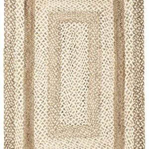 Safavieh Natural Fiber Collection Accent Rug - 2'6" x 4', Grey & Ivory, Handmade Farmhouse Boho Coastal Rustic Braided Jute, Ideal for High Traffic Areas in Entryway, Living Room, Bedroom (NF884F)