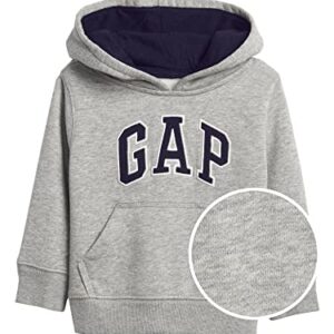 GAP baby boys Logo Pullover Hoodie Sweatshirt, Light Heather Grey B08, 2T US