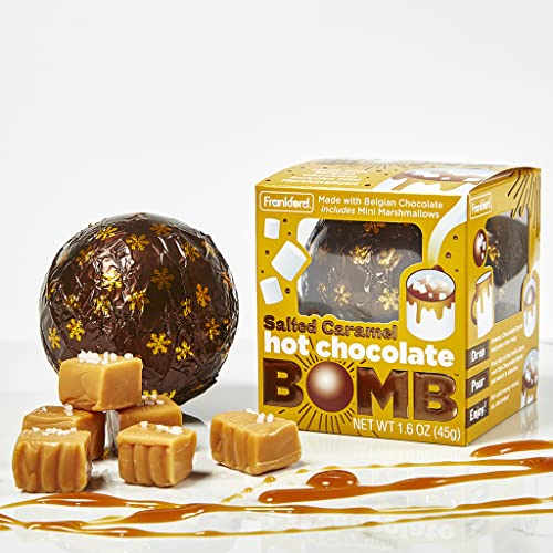 Frankford Salted Caramel Hot Chocolate BOMB, Pack of 6, Individually wrapped, Melting Milk Chocolate Ball with mini Marshmallows Inside, 1.6 ounce, Easter Basket Stuffer